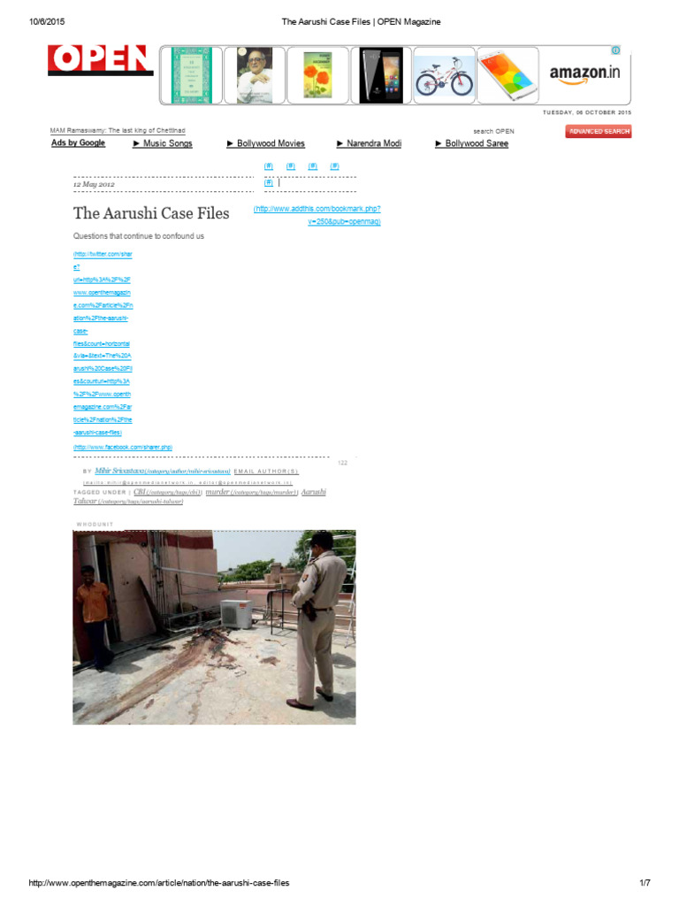 Ilide - Info The Aarushi Case Files Open Magazine PR | PDF