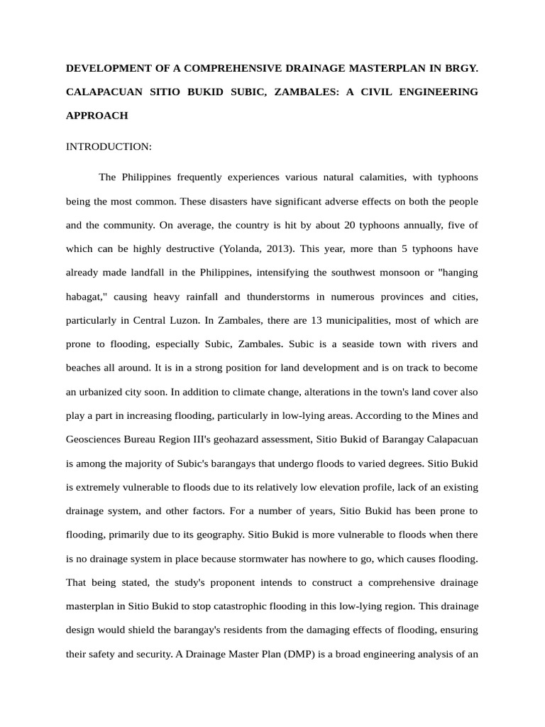 CHAPTER1(final)-emz | PDF | Flood | Flood Control