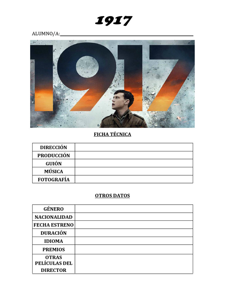 Actividades Sobre 1917 | PDF