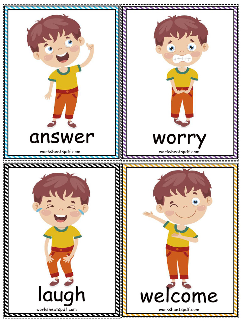 Action Verb Flashcards Compressed | PDF