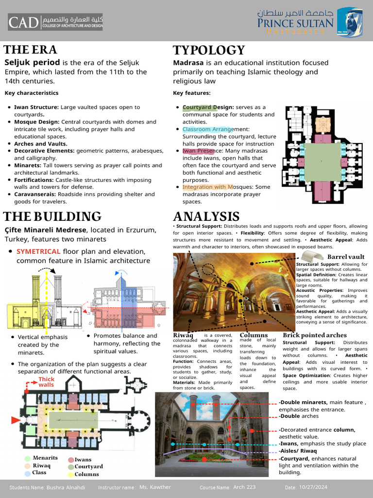 Islamic Madrasa Architecture Overview | PDF | Tile | Mosque
