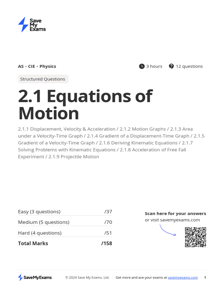 Kinematic Equations and Motion Graphs | PDF | Acceleration | Velocity