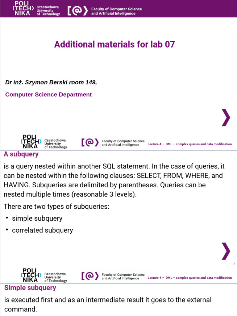 DB_mat_07_st | PDF | Information Retrieval | Sql