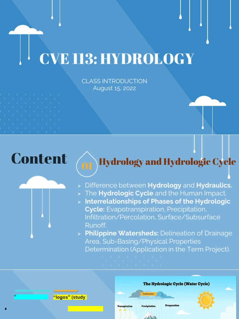 Hydrology Lecture 1 | PDF | Hydrology | Drainage Basin