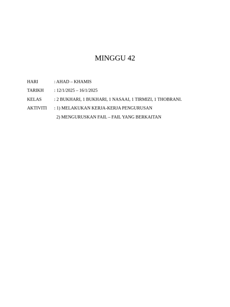 Minggu 42 | PDF