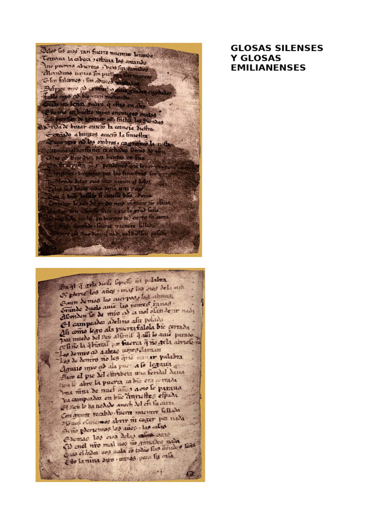 Glosas Silenses y Emilianos: Análisis | PDF