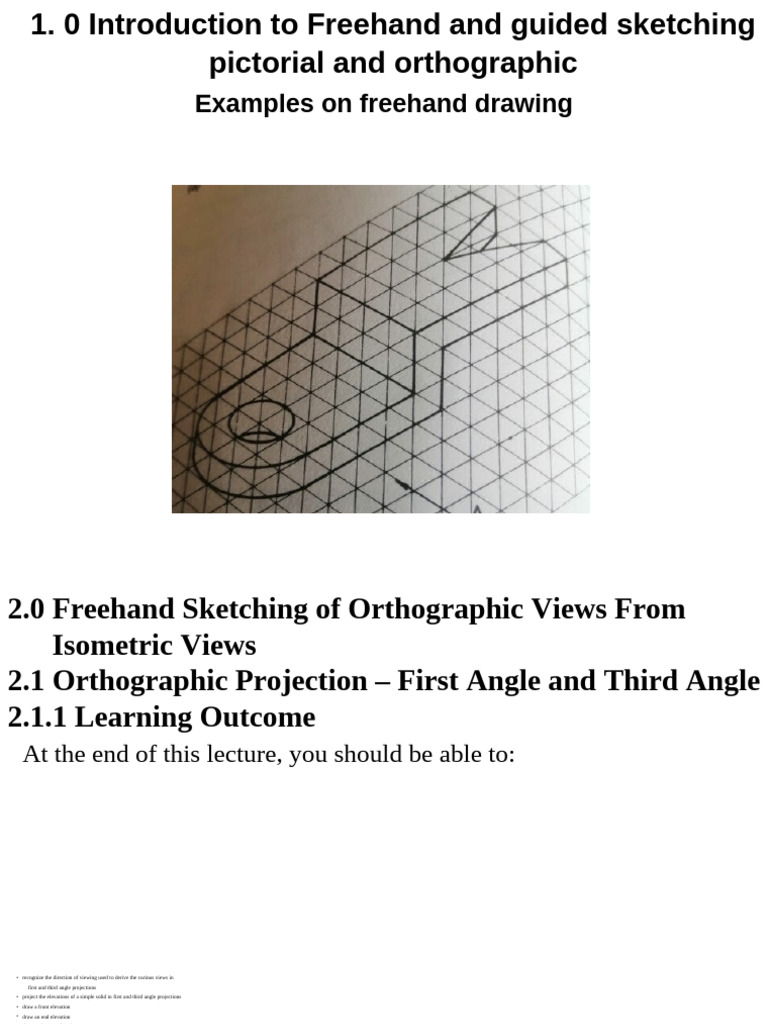 Orthographic Drawing Guide | PDF | Mathematical Concepts | Projective ...