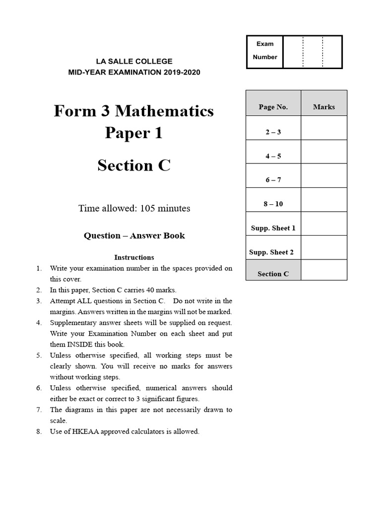 2020-F3 MY-MATH 1C | PDF | Interest | Mathematics