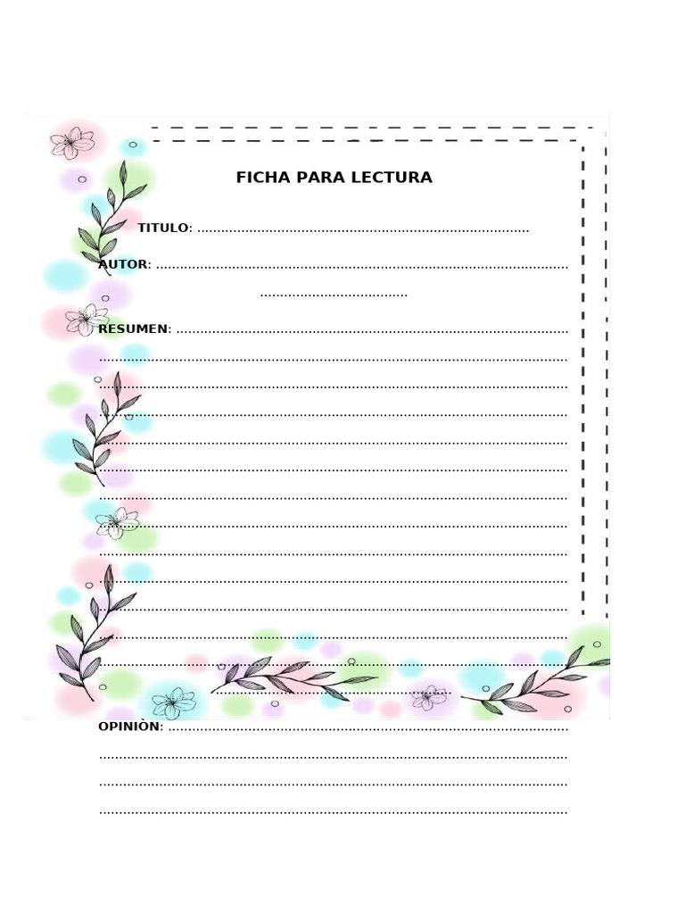 Ficha para Lectura | PDF