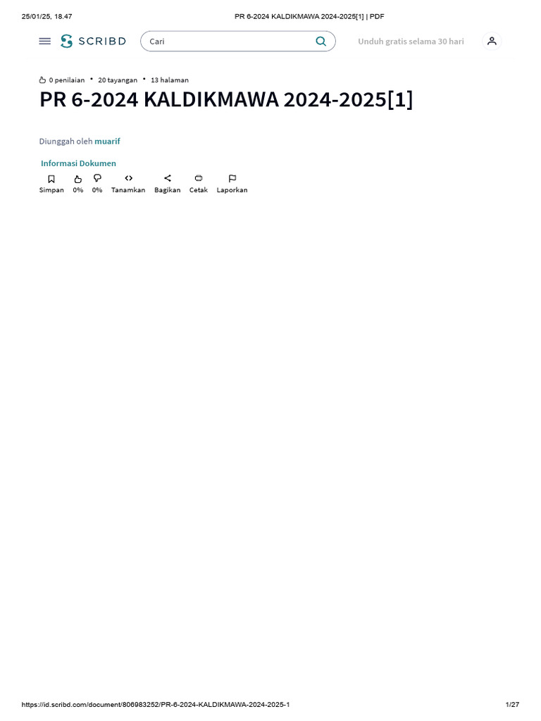 PR 6-2024 Kaldikmawa 2024-2025 (1) - PDF | PDF