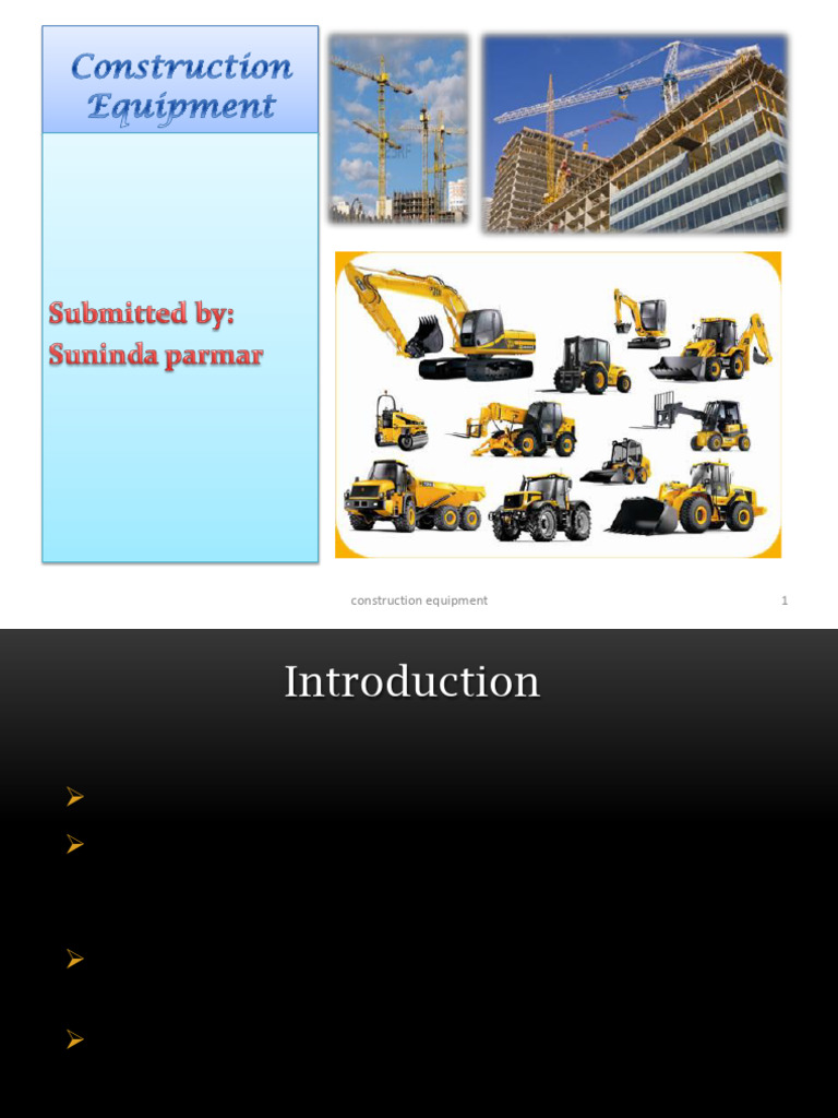 Types and Applications of Construction Equipment | PDF | Mill (Grinding ...