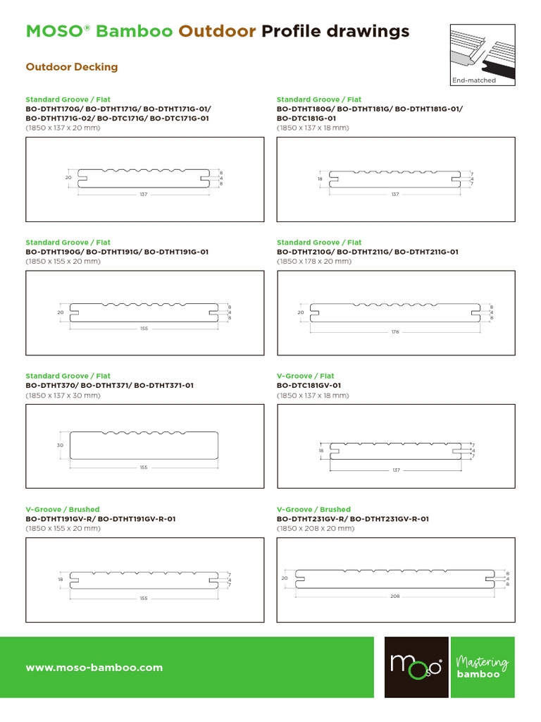 MOSO Bamboo Outdoor Technical Profiles - LQ | PDF