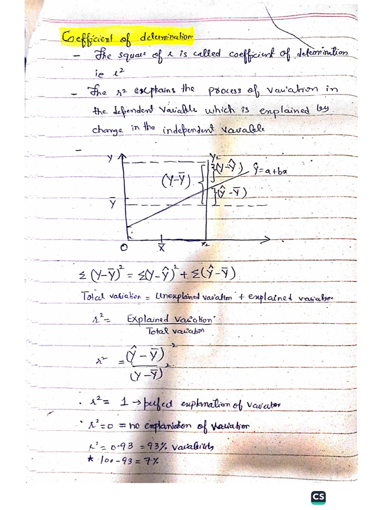 Cofficient of Determination | PDF