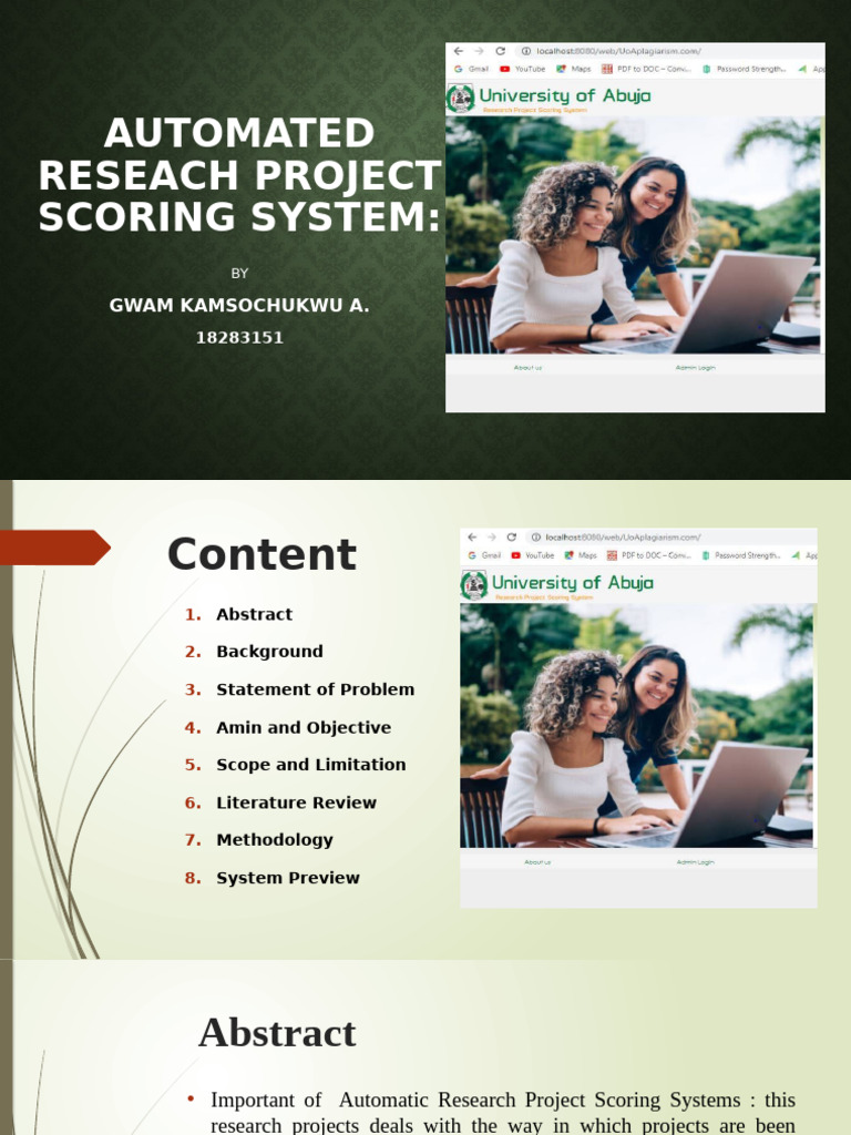 Automatic Reseach Project Scoring System | PDF | System | Data
