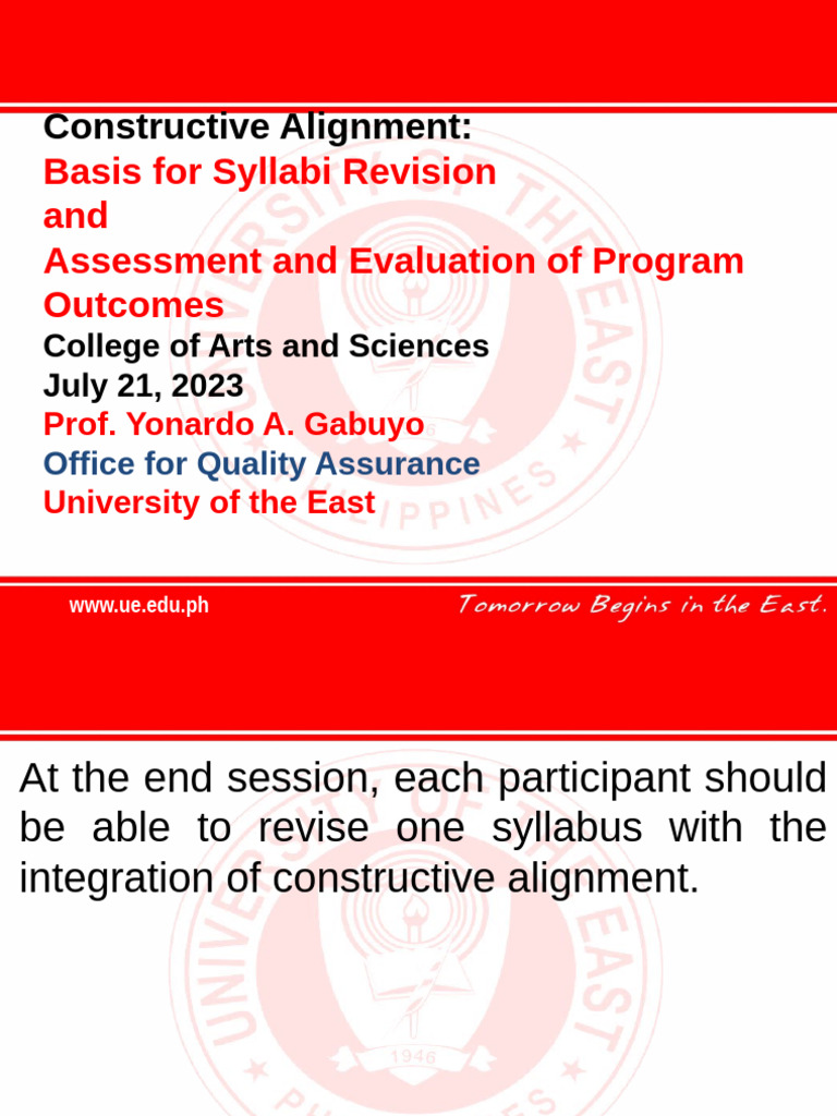 Constructive-Alignment-and-Evaluation-of-Program-Outcomes-CAS | PDF ...