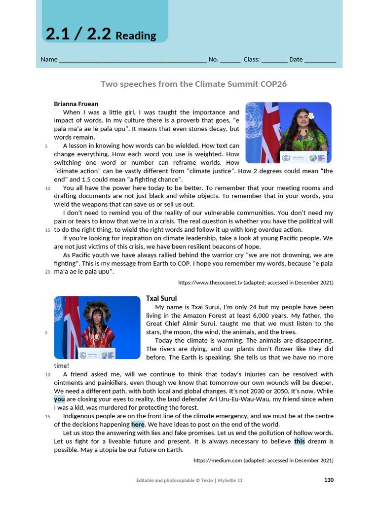 Standard Reading U2.1-2.2 | PDF