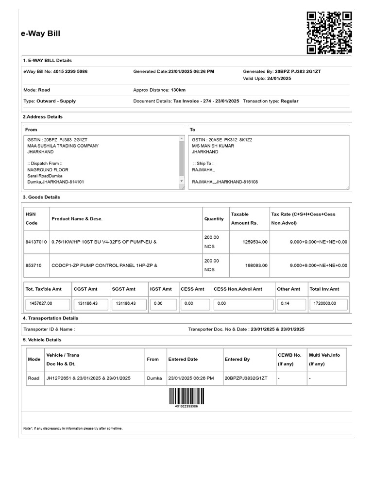 E-Way Bill | PDF | Public Finance | Government