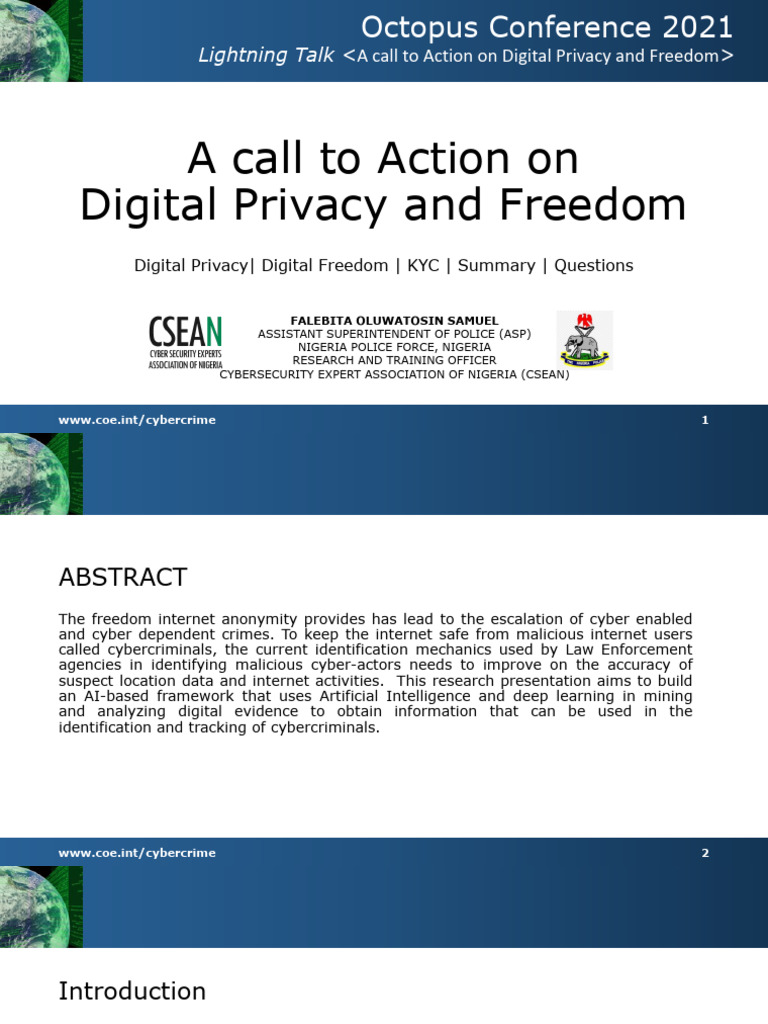 A Call To Action On Digital Privacy and Freedom | PDF | Cybercrime ...