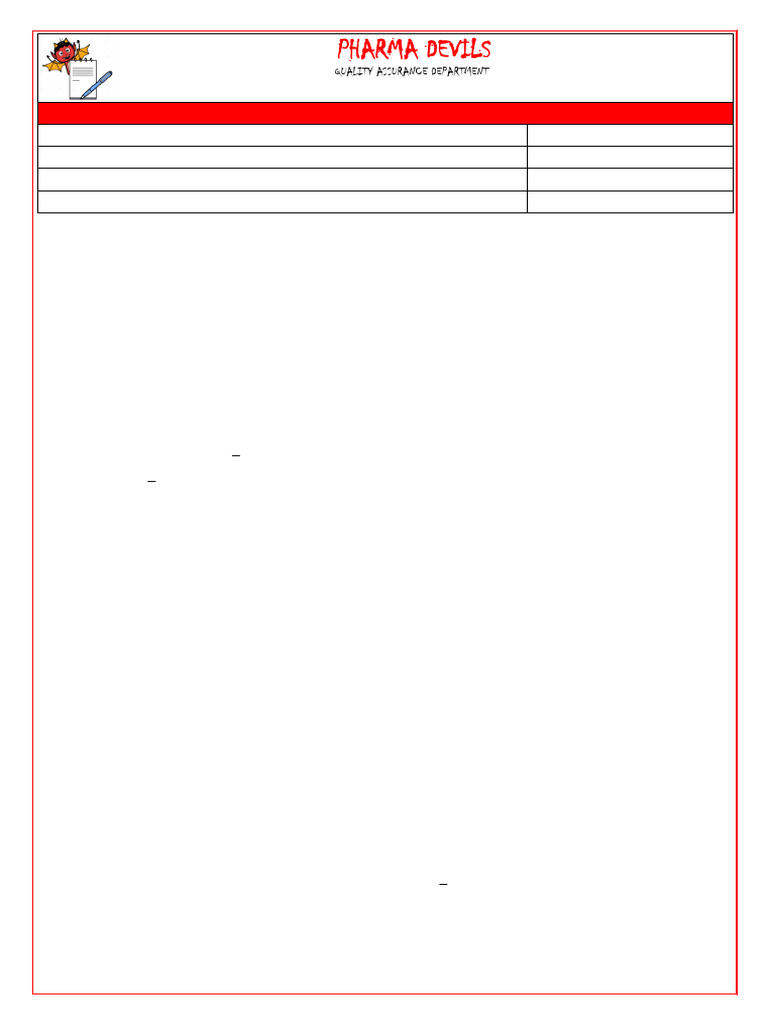 SOP For Finished Product Control Sample Collection Storage and Disposal ...