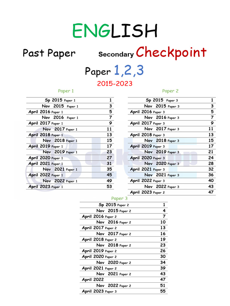 Cambridge ESL Secondary Checkpoint Papers | PDF | Question | Human ...