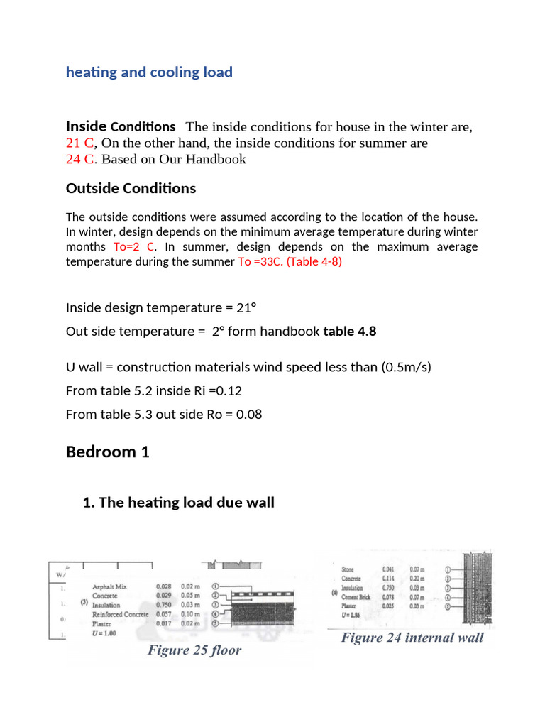Heating and Cooling Load Calculations | PDF | Wall | Building