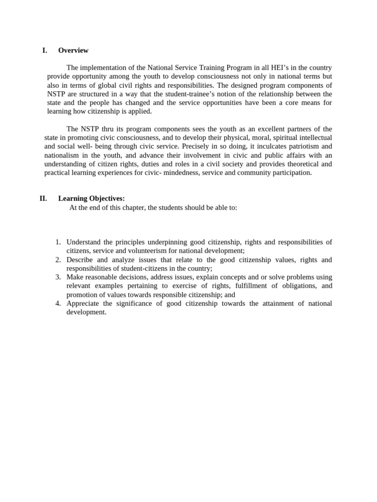 National Service Training Program Overview | PDF