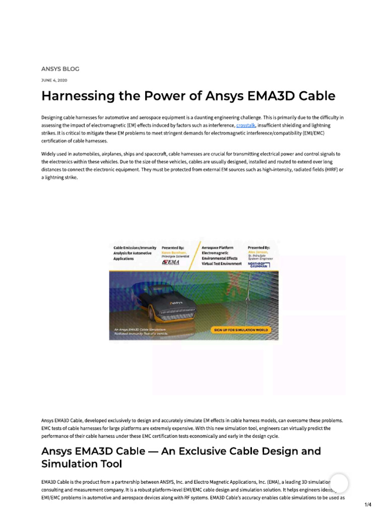ANSYS EMA3D Cable | PDF