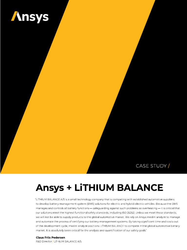 Ansys + LiTHIUM BALANCE | PDF