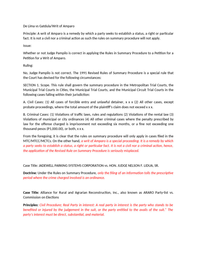 Leonen Cases On Remedial Law | PDF | Summary Judgment | Default Judgment