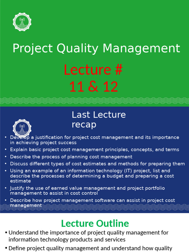 IT Project Quality Management | PDF | Project Management | Quality ...
