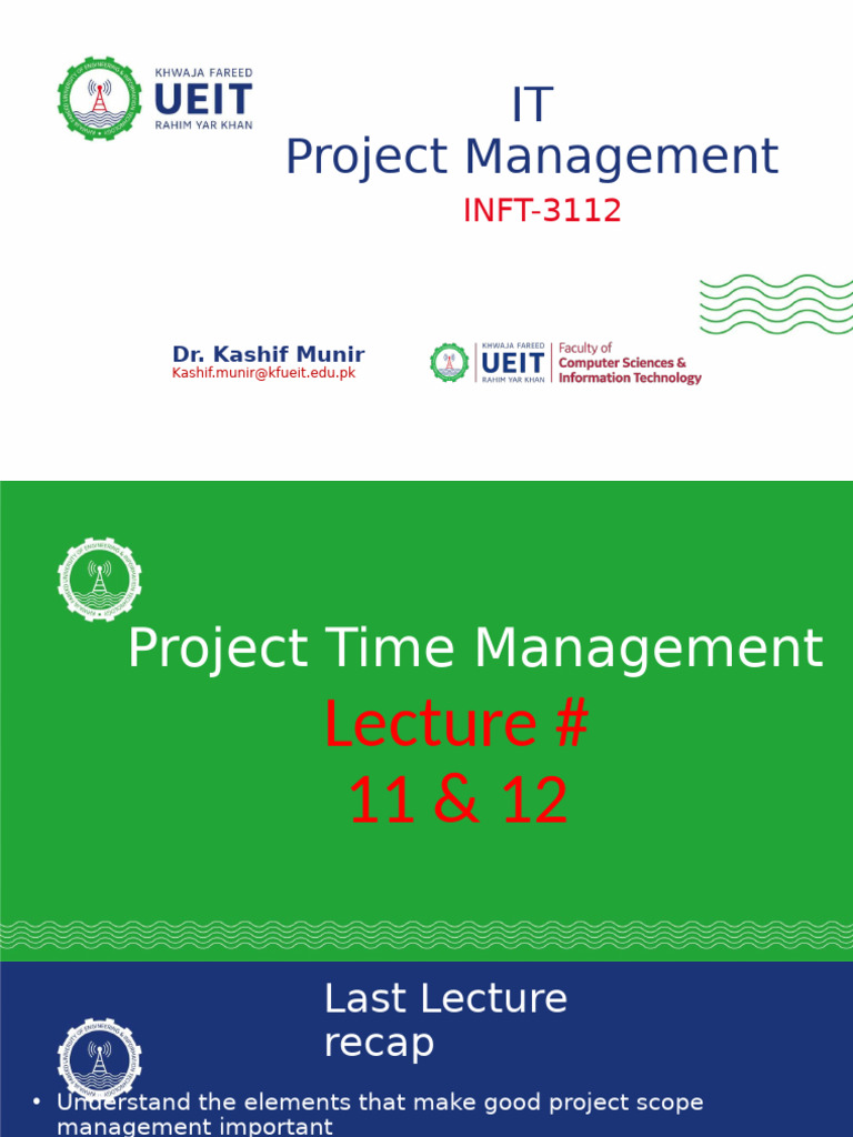 ch06 - Project Time Management | PDF | Project Management