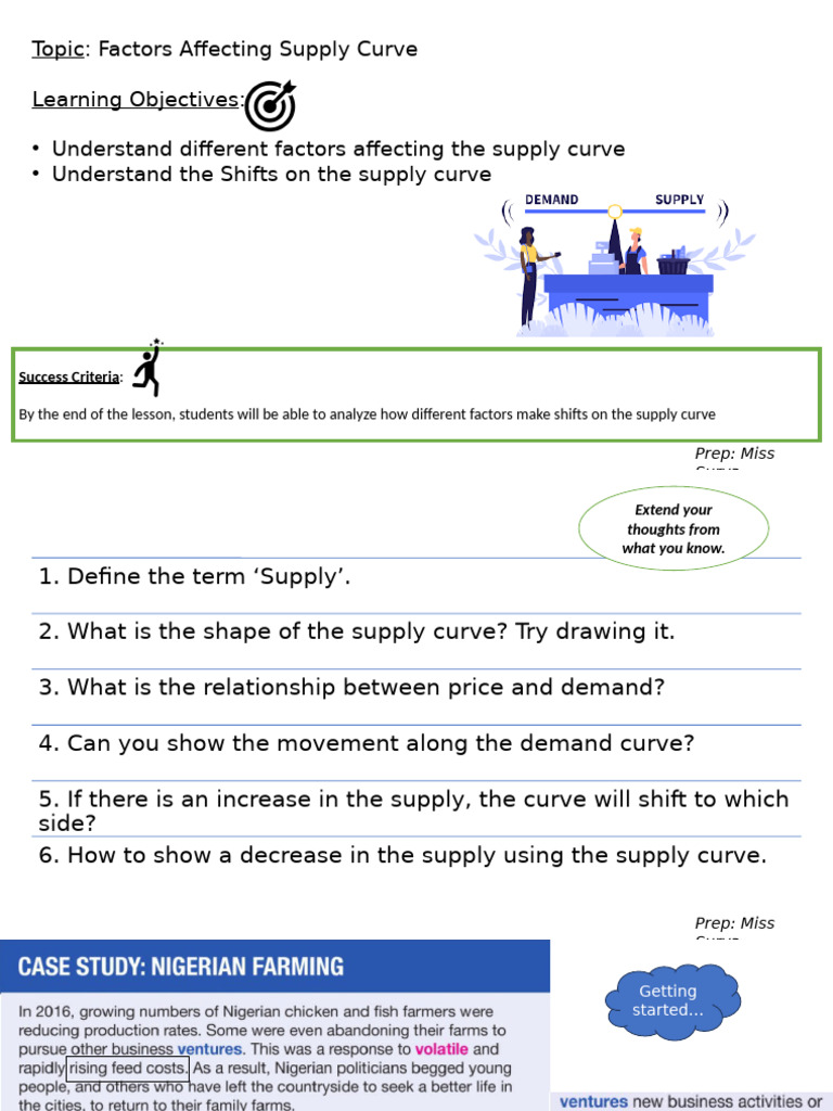 Factors Affecting Supply-2 | PDF | Supply And Demand | Supply (Economics)