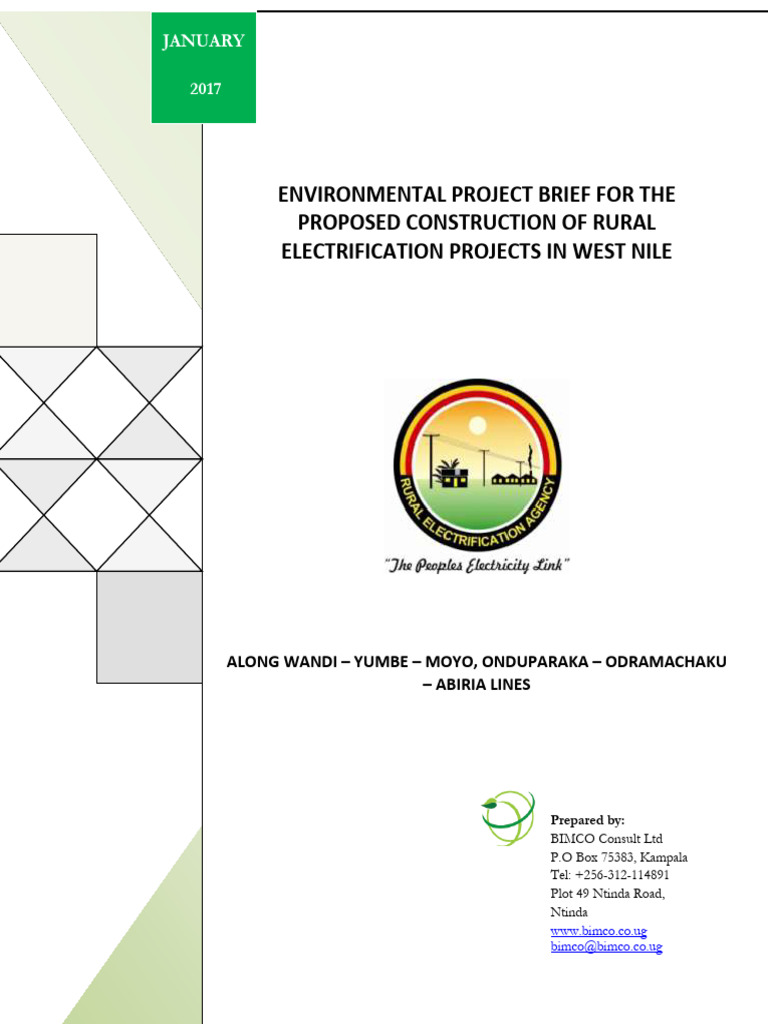 Revised Environmental Project Brief For Proposed Construction of Rural ...
