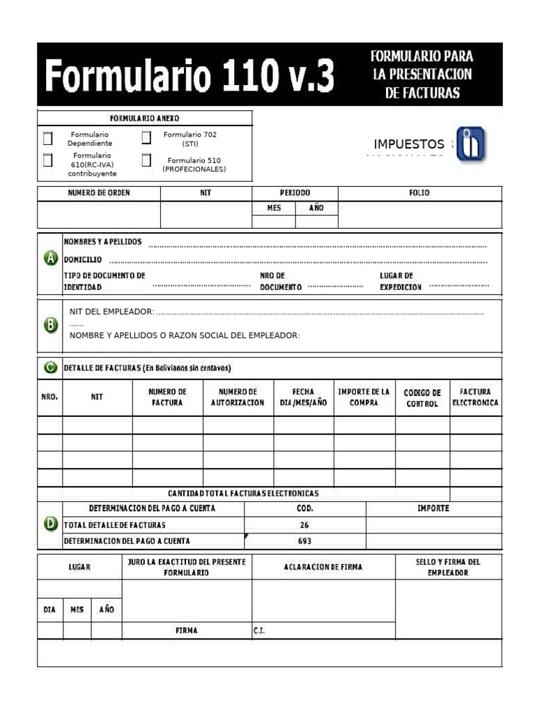 Impuestos Nacionales: Formulario Dependiente Formulario 702 (STI) Formulario 510 (Profecionales ...