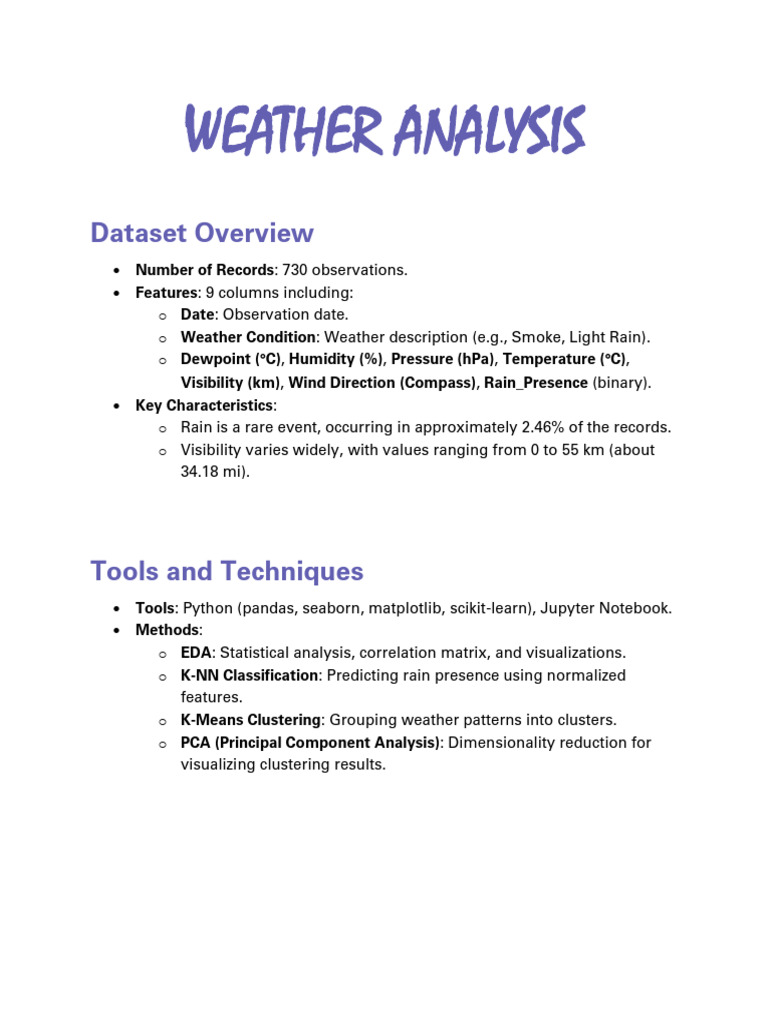arnavaggarwal202007@gmaiil.com_WEATHER ANALYSIS REPORT | PDF | Cluster ...