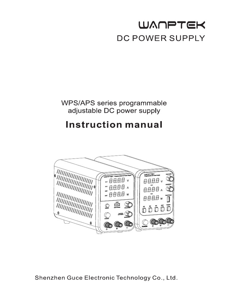 Wanptek Power Supply WPS APS Manual | PDF