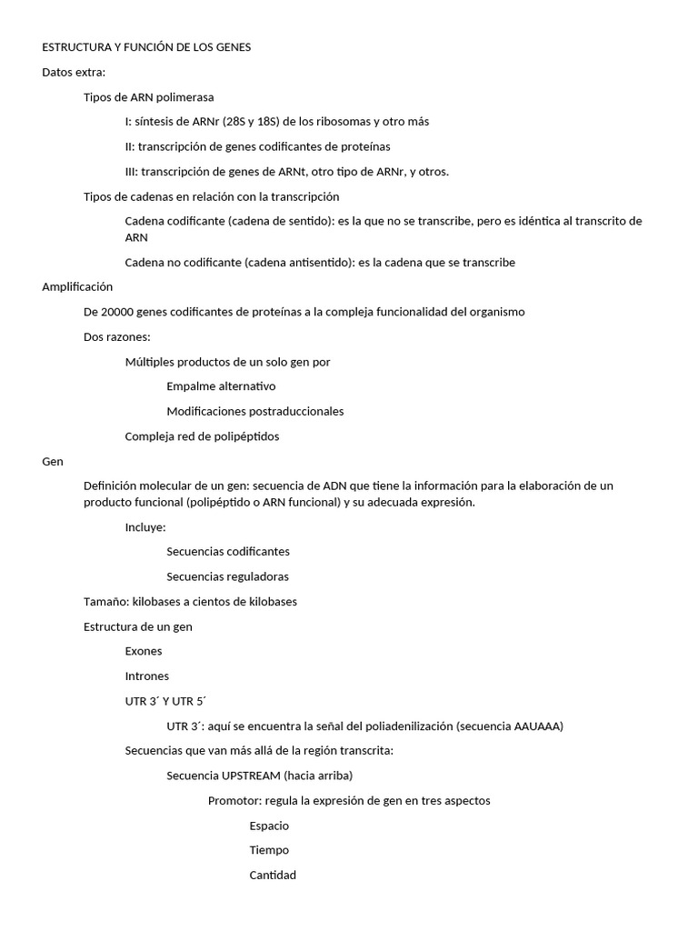El genoma humano; estructura y función de los genes | PDF | Gene | Rna El genoma humano; estructura y función de los genes | PDF | Gene | Rna
