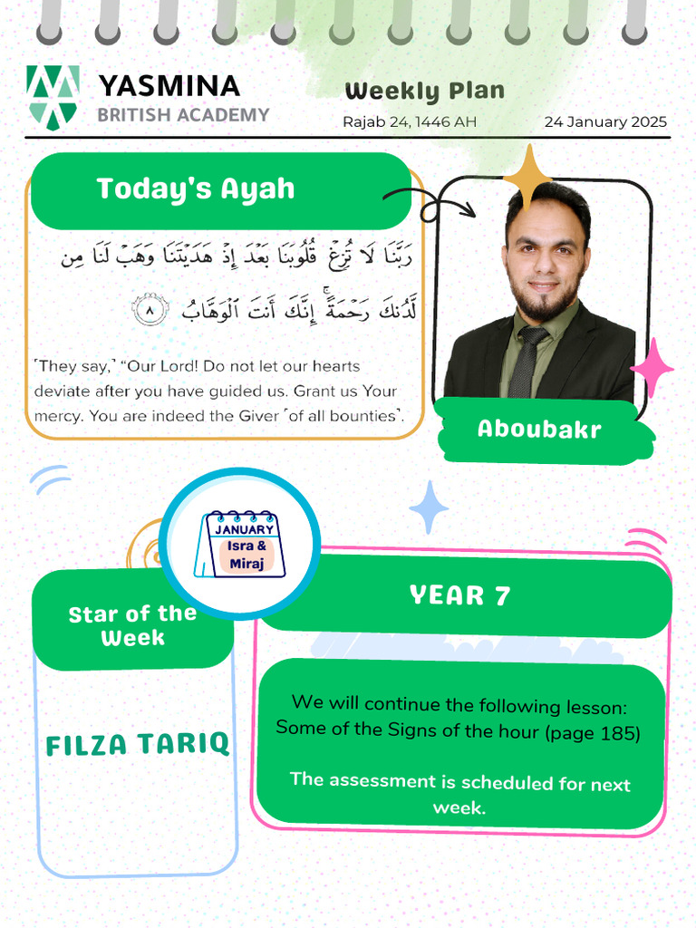 3rd Weekly Plan | PDF | Abrahamic Religions | Banu Hashim