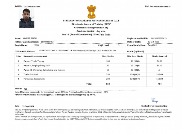 Omkar singh ITI | PDF