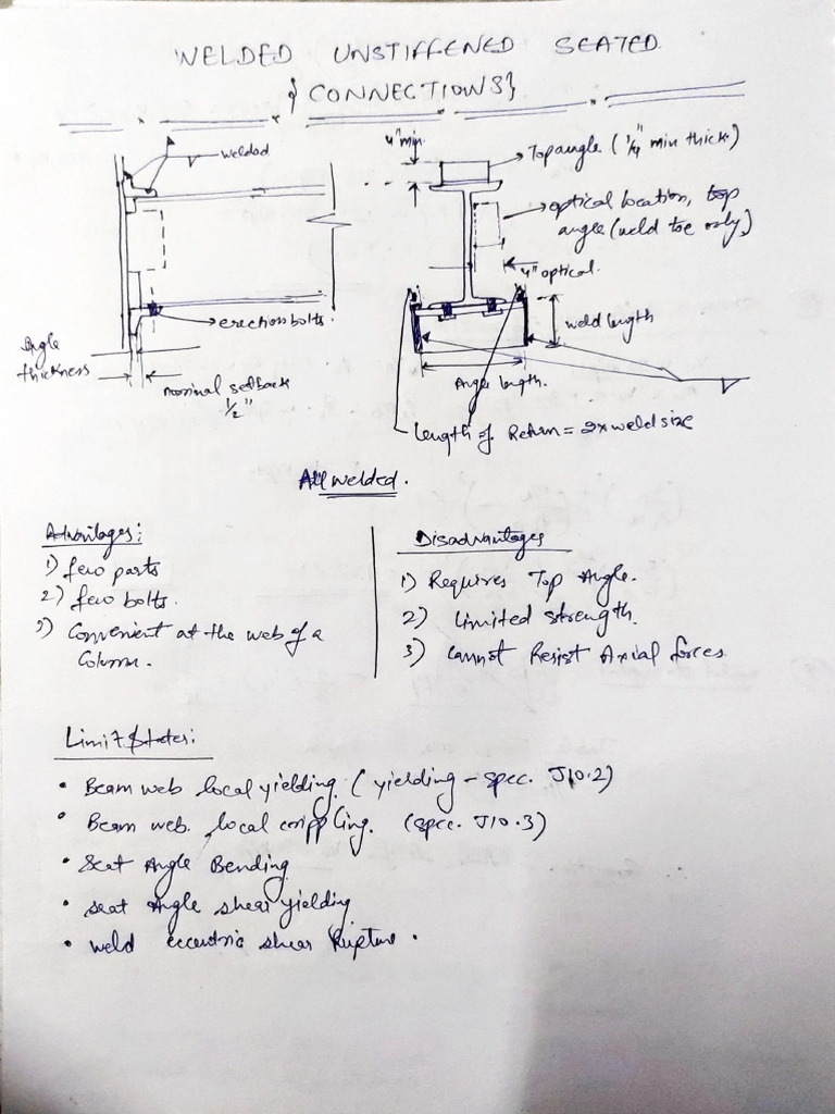 Welded Unstiffened Seated Connection Part 1 1735238356 | PDF