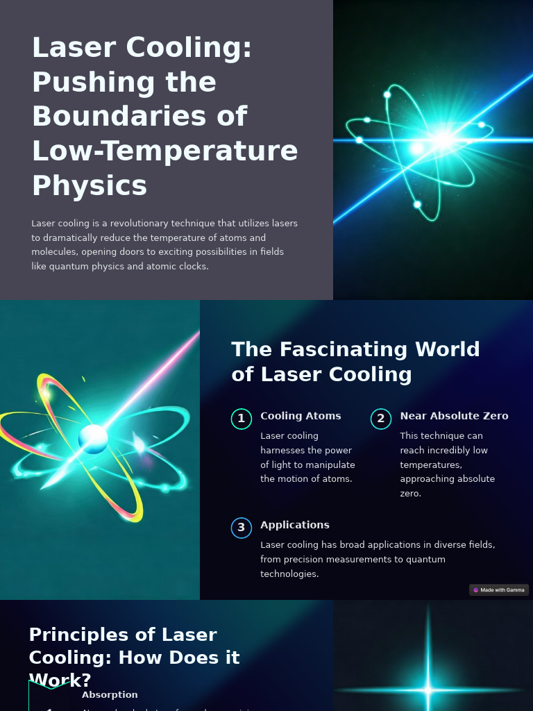 Laser Cooling Pushing The Boundaries of Low Temperature Physics | PDF ...