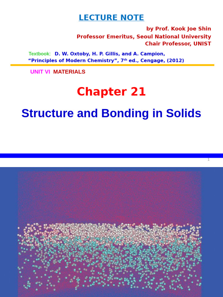 Ch21(8ed)_Structure_and_Bonding_in_Solids | PDF | Crystal Structure | Materials Science