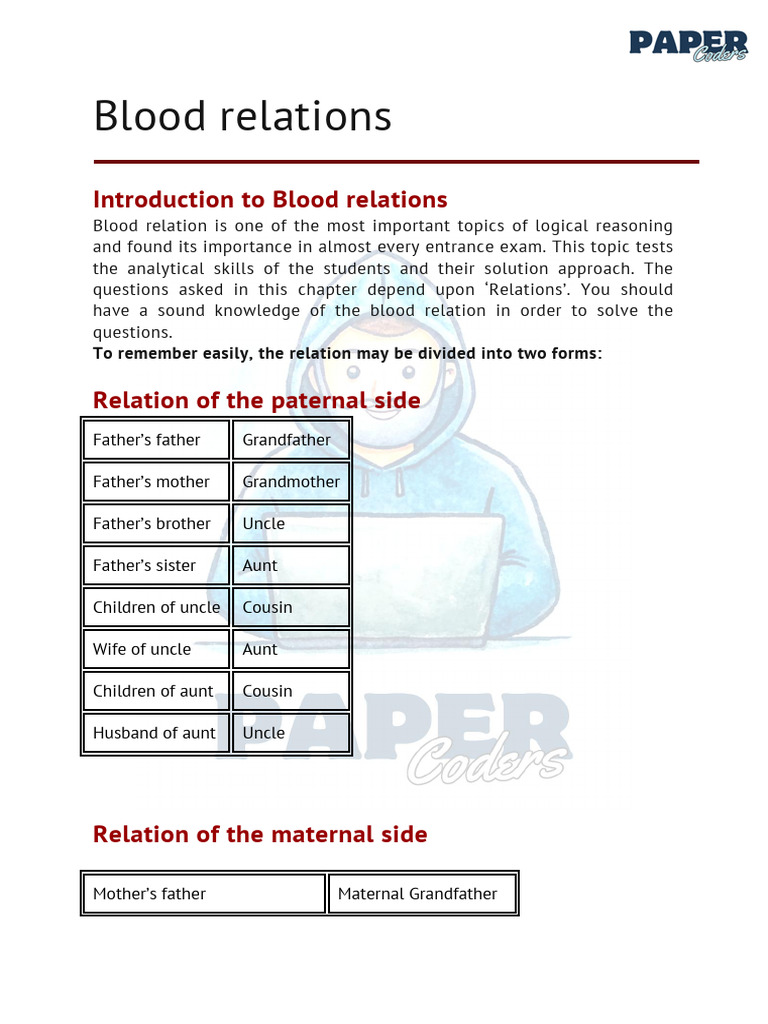 Blood Relation - LR | PDF | Social Institutions | Family