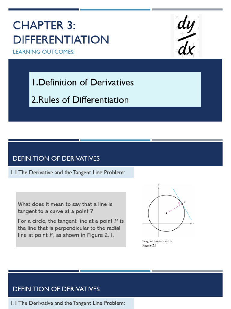 Chapter_3_Differentiation_Part_I | PDF | Tangent | Derivative
