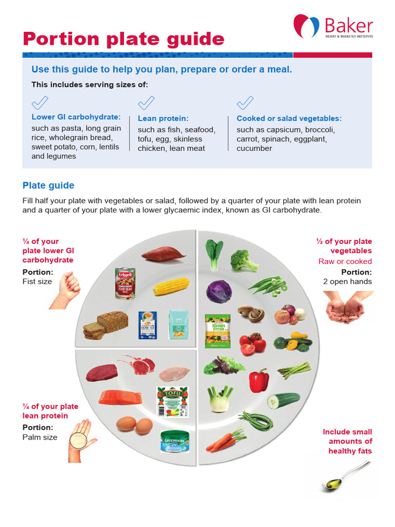 Portion Plate Guide for Balanced Meals | PDF | Salad | Vegetables