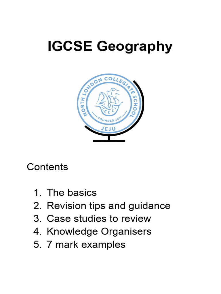 IGCSE Geography Revision Guidance Jan 2025 | PDF | Human Migration | Migrant Worker