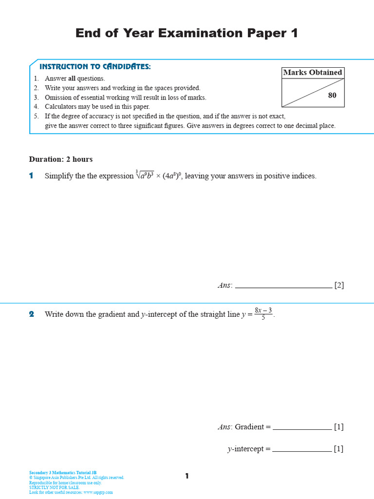 Math For Grade 9 (2) - End Year Exam | PDF | Area | Circle