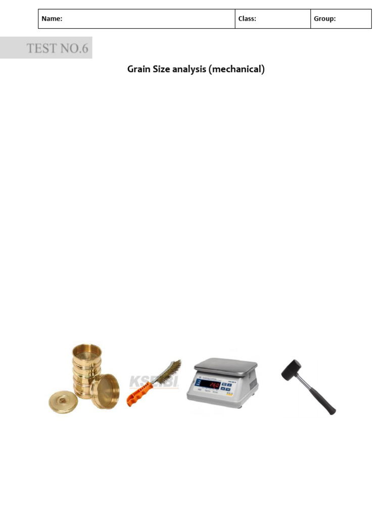 Grain Size Analysis | PDF