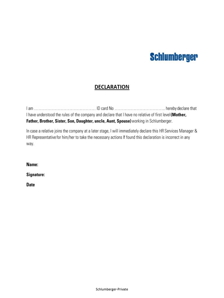 SLB Relative Declaration 1 | PDF | Proprietary Software | Copyright