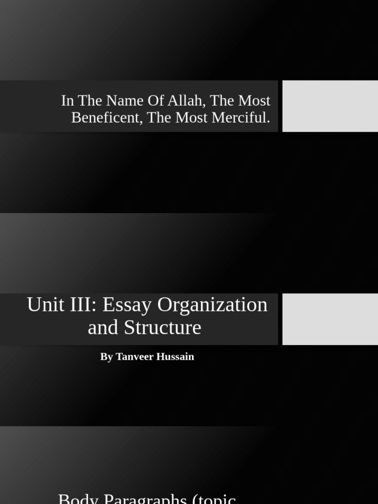 Lec 12 Body Paragraphs (topic sentences, supporting evidence and ...